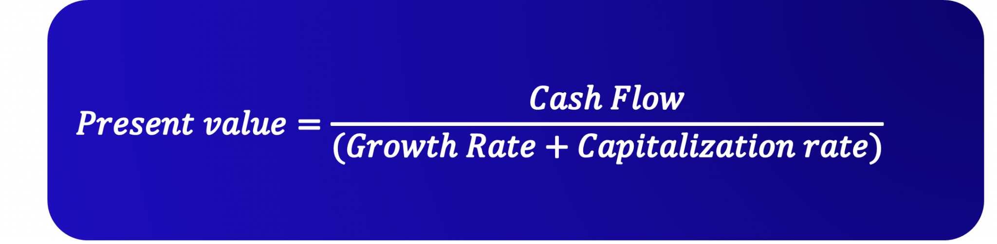 Discount rate and capitalization rate - F31